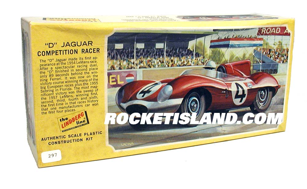 Lindberg Jaguar D-Type Racer Plastic Model Kit - Rocket Island Vintage ...