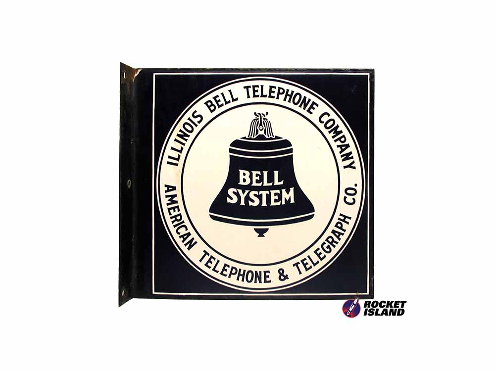 AT&T Illinois Bell Telephone Flange Sign (1930s) - Rocket Island ...