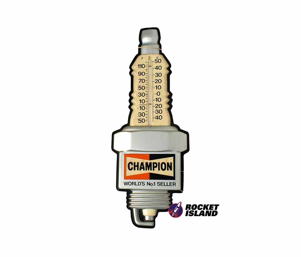 Champion Spark Plugs Thermometer (1960s) - Rocket Island Vintage Stock ...