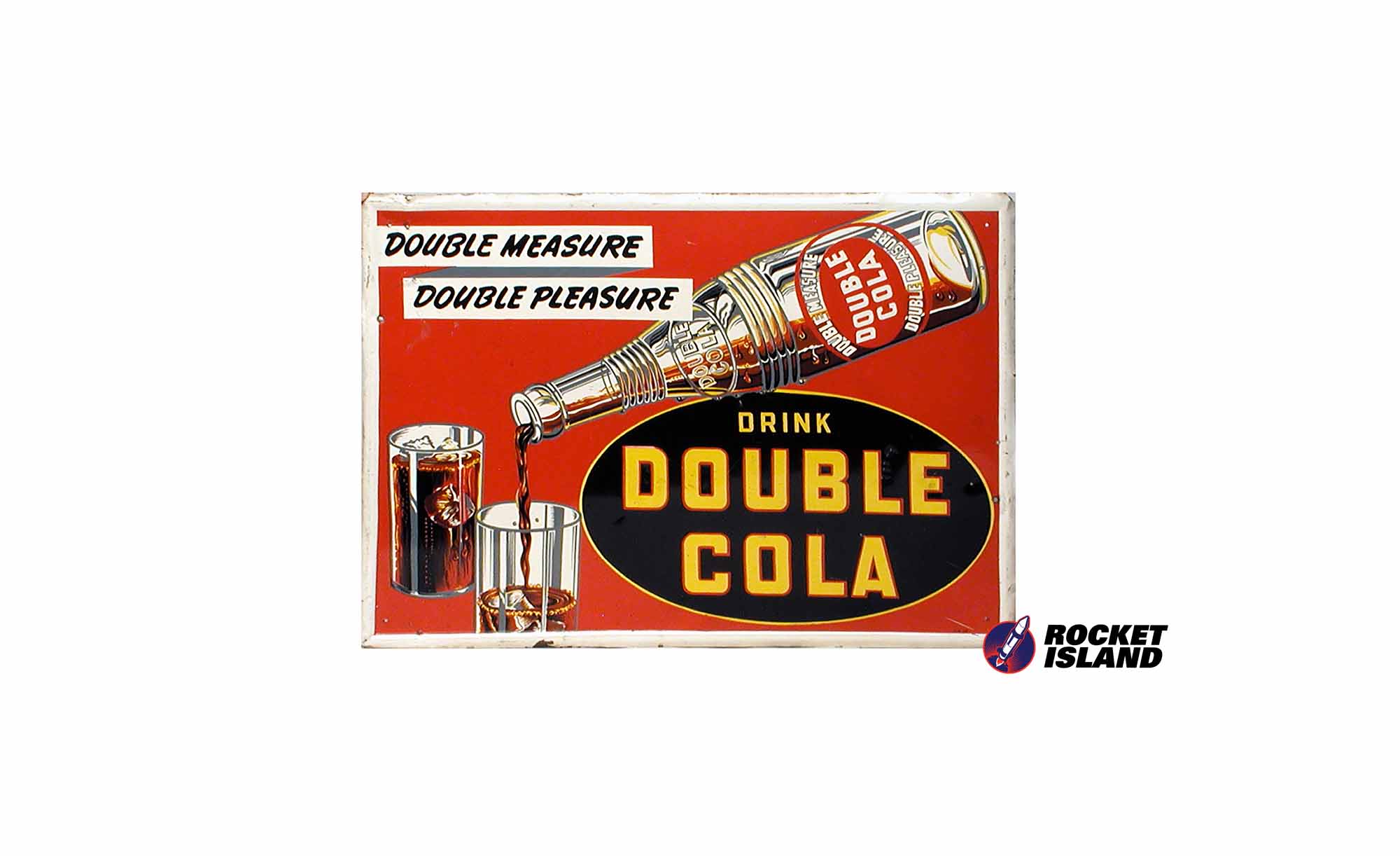 Double Cola "Double Measure Double Pleasure" Retailer Sign (1950s ...