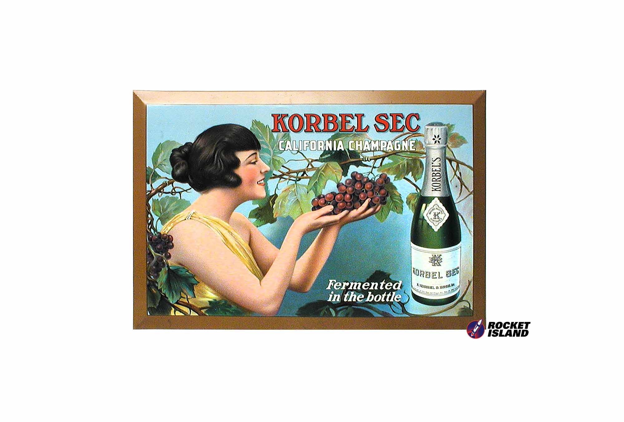 Korbel Sec Champagne Retailer Sign (1920s) - Rocket Island Vintage ...