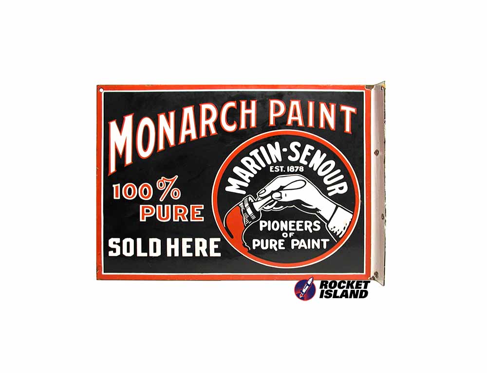 Monarch Paint Flange Sign (1930s) - Rocket Island Vintage Stock Images
