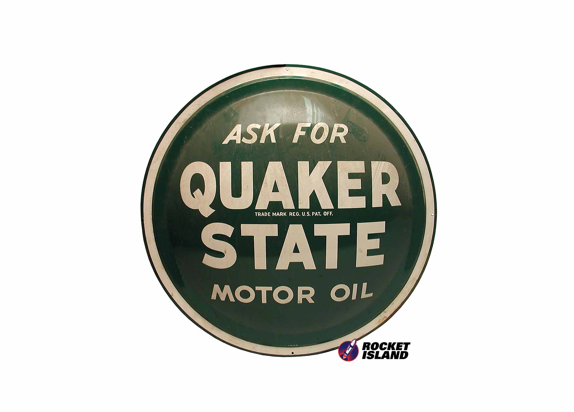 "Ask For Quaker State Motor Oil" Sign (1950s) - Rocket Island Vintage ...