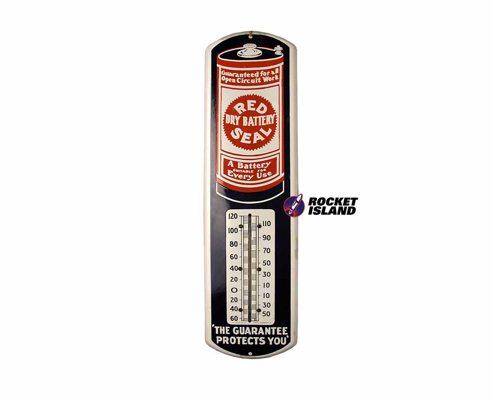 Red Seal Dry Battery Thermometer (1930s) - Rocket Island Vintage Stock ...