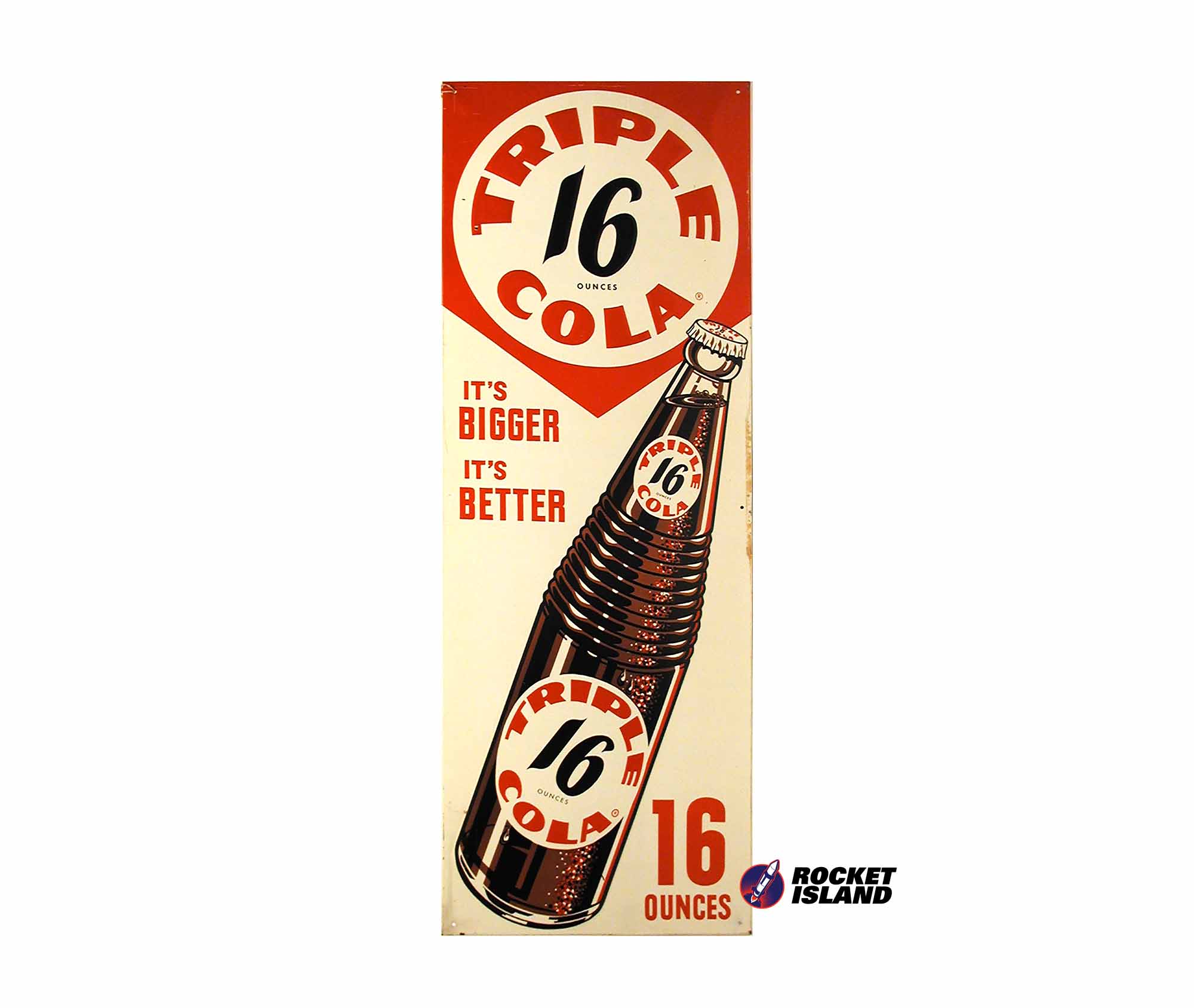 Triple Cola Sign (1950s) - Rocket Island Vintage Stock Images