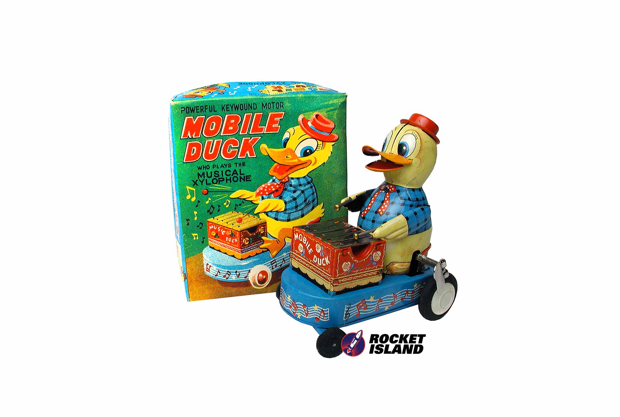 Sankei Mobile Duck with Xylophone (1950s) - Rocket Island Vintage Stock ...