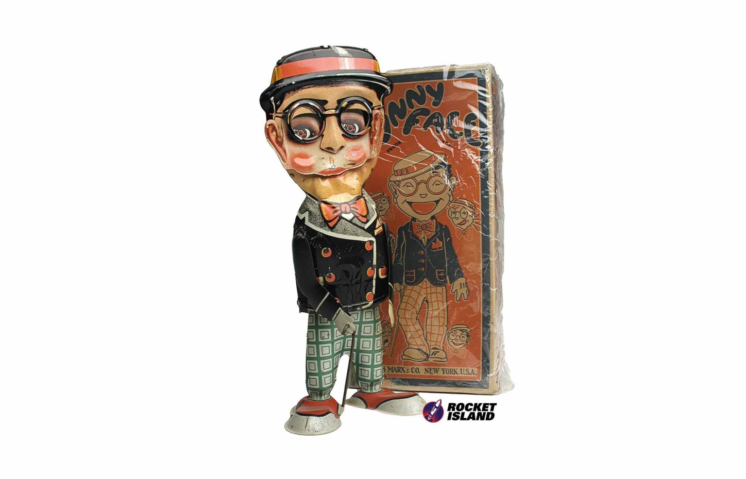 Marx Funny Face (Harold Lloyd) Walker (1920s) - Rocket Island Vintage ...