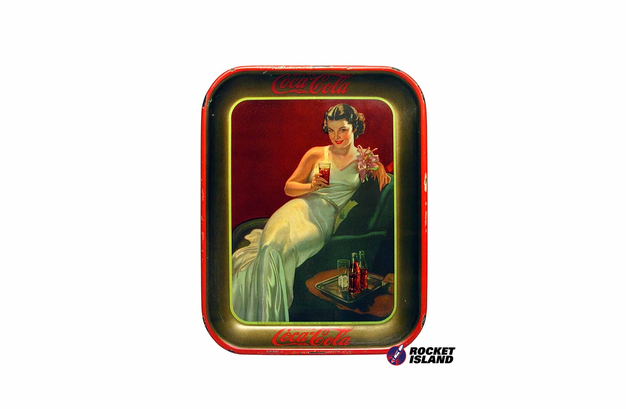 Coca-Cola Hostess Girl Serving Tray (1936) - Rocket Island Vintage ...