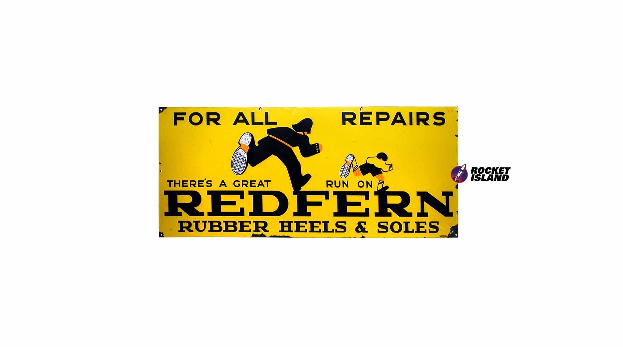 Redfern Rubber Heels Retailer Sign (1930s) - Rocket Island Vintage ...