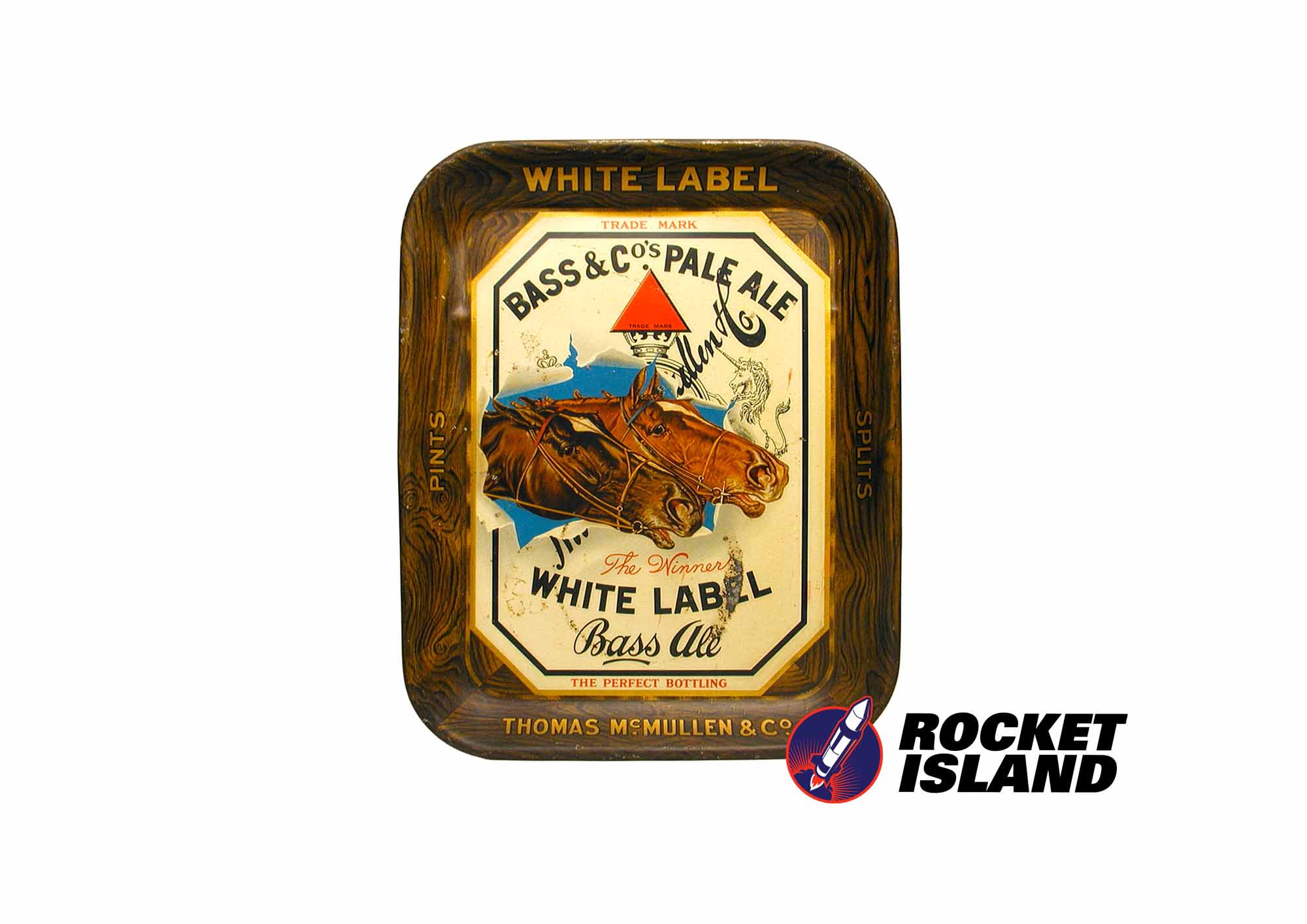 Bass Ale White Label Pale Ale Serving Tray (1930s) - Rocket Island ...