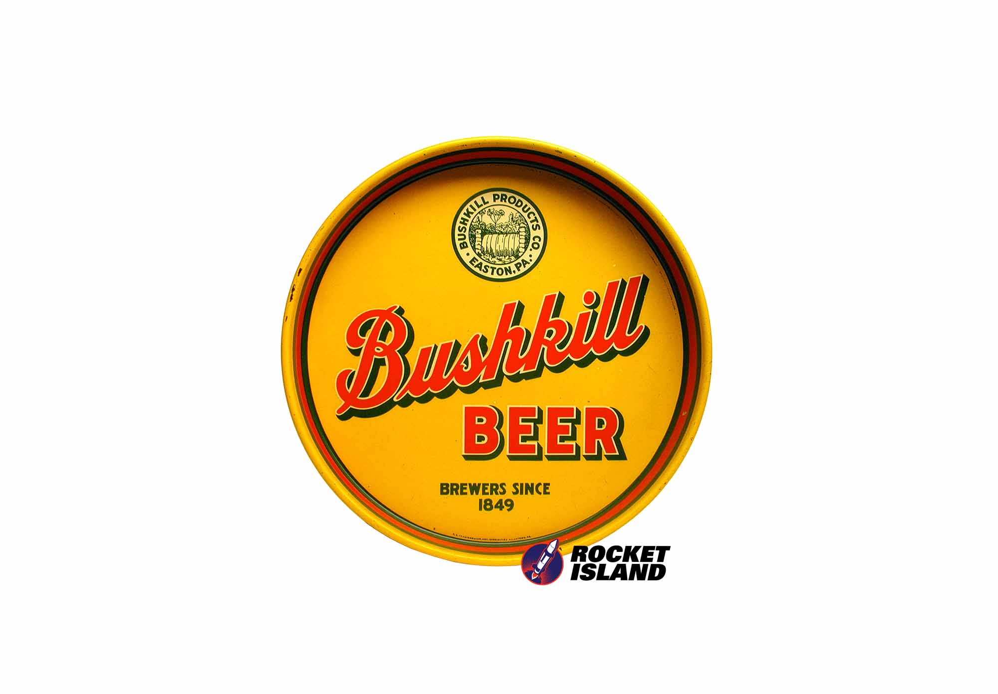 Bushkill Beer Serving Tray (1930s) - Rocket Island Vintage Stock Images