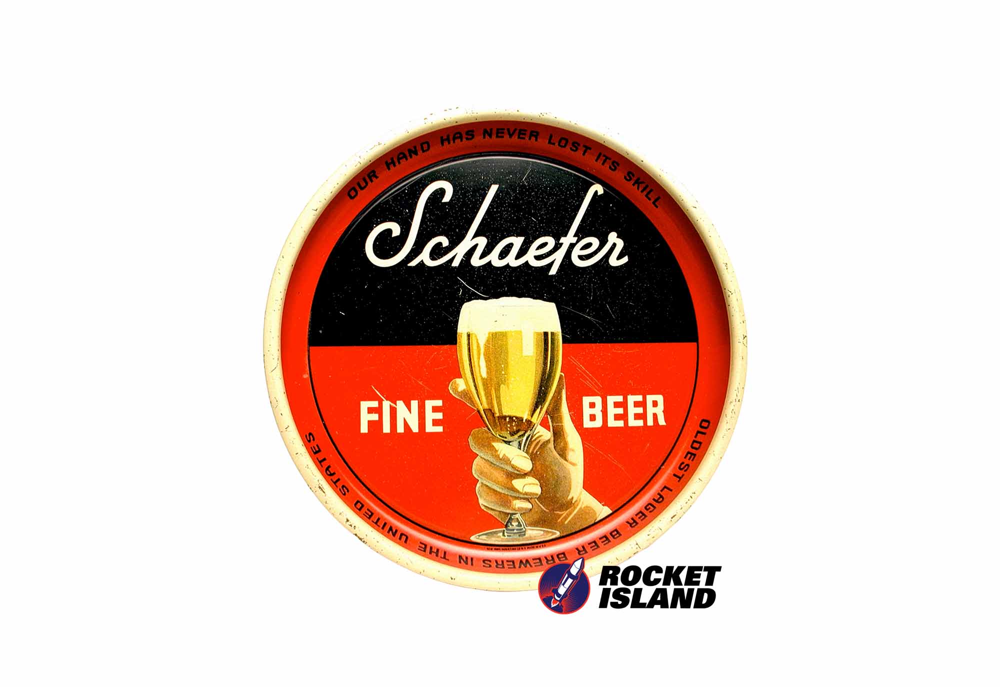 Schafer Fine Beer Serving Tray (1930s) - Rocket Island Vintage Stock Images